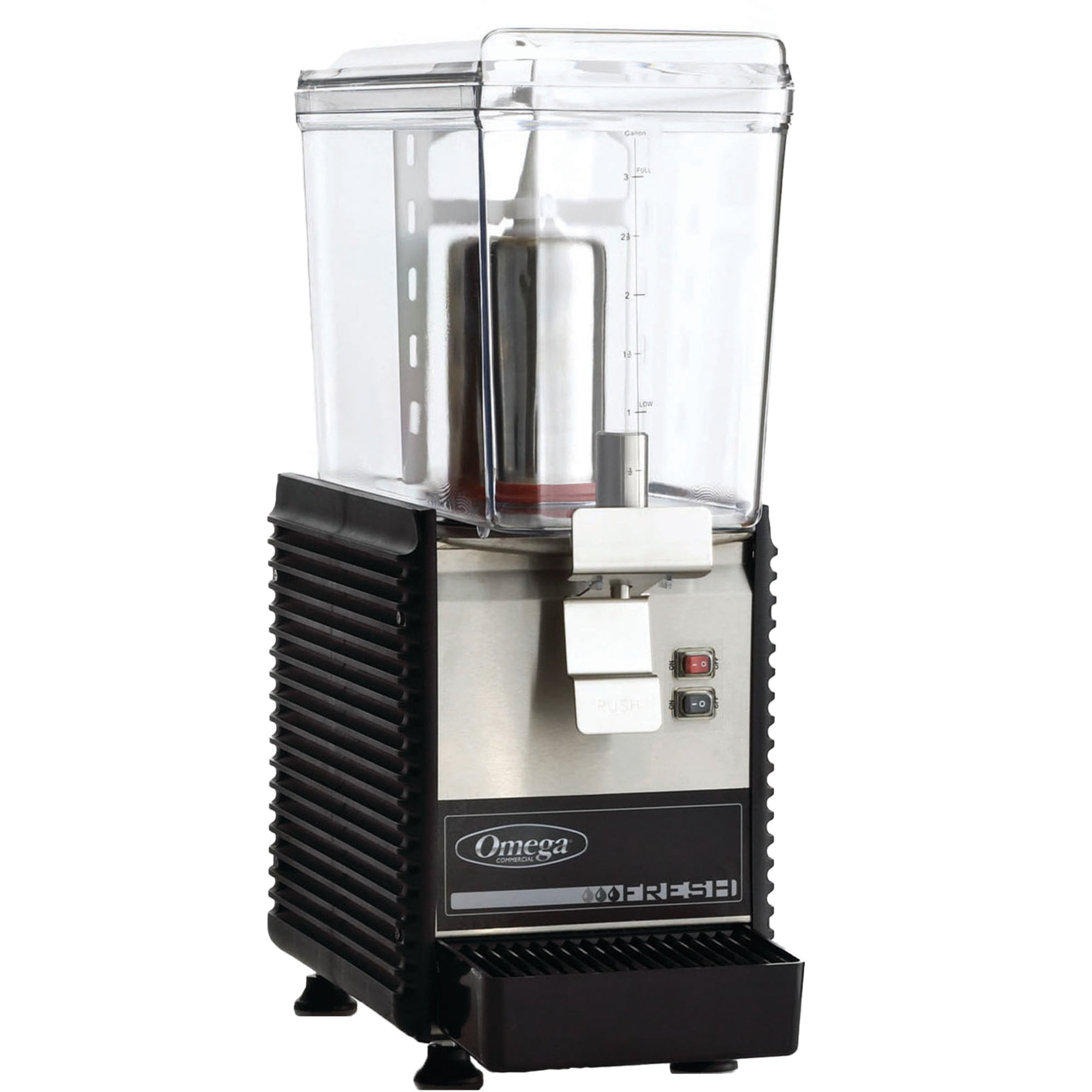 Omega Fresh Single Chamber 3-Gallon Bowl Drink Dispenser, in Black ...
