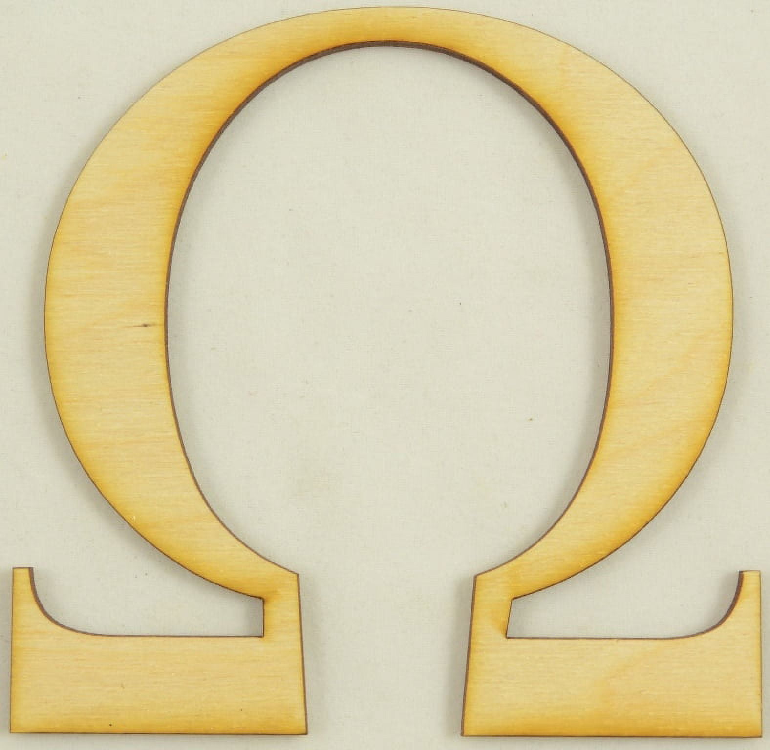 Omega Greek Letter Size:10 Inch Thickness:1/4" Baltic Birch - Walmart.com
