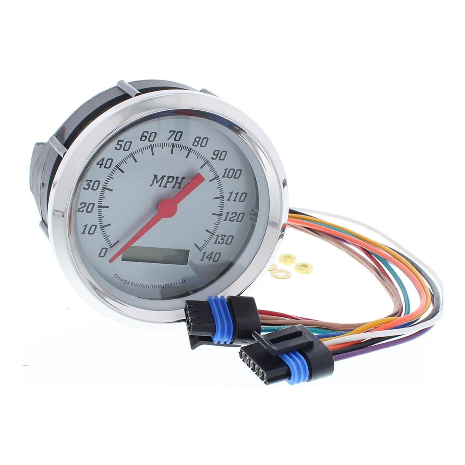 Omega Kustom 4", 140MPH Speedometer, Programmable, Silver - Walmart.com