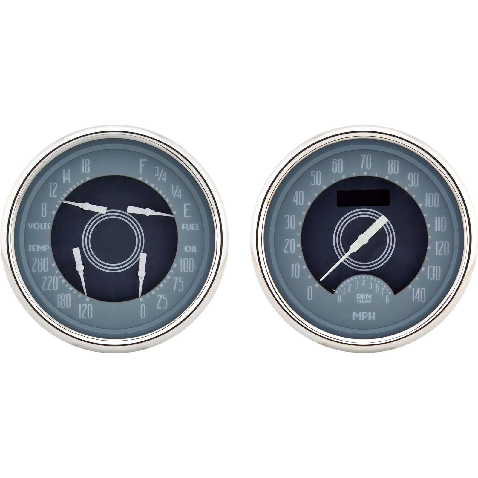 Omega Kustom Avant Quad Gauges, 47-53 Chevy, Speedo/Tachometer ...