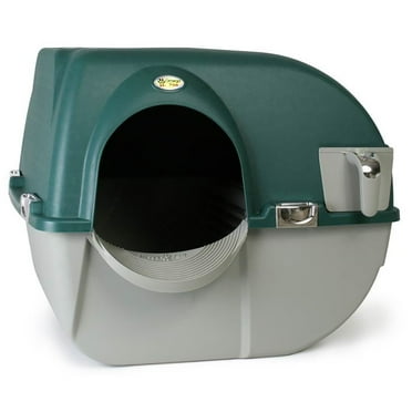 Omega Paw Premium Roll 'n Clean Self Cleaning Cat Litter Box, Large ...