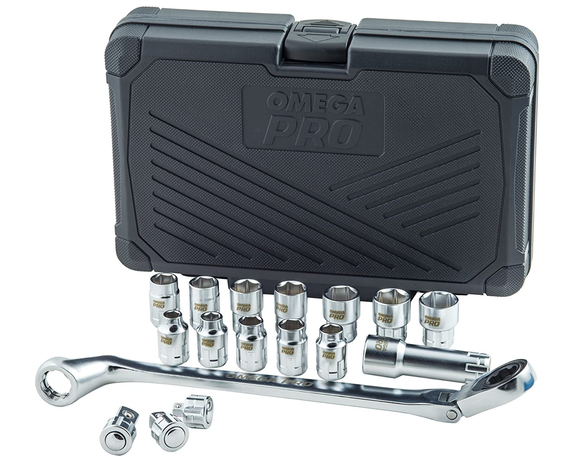 Omega Pro 1/2" Drive Flexible Ratchet with Go-Through Sockets and ...