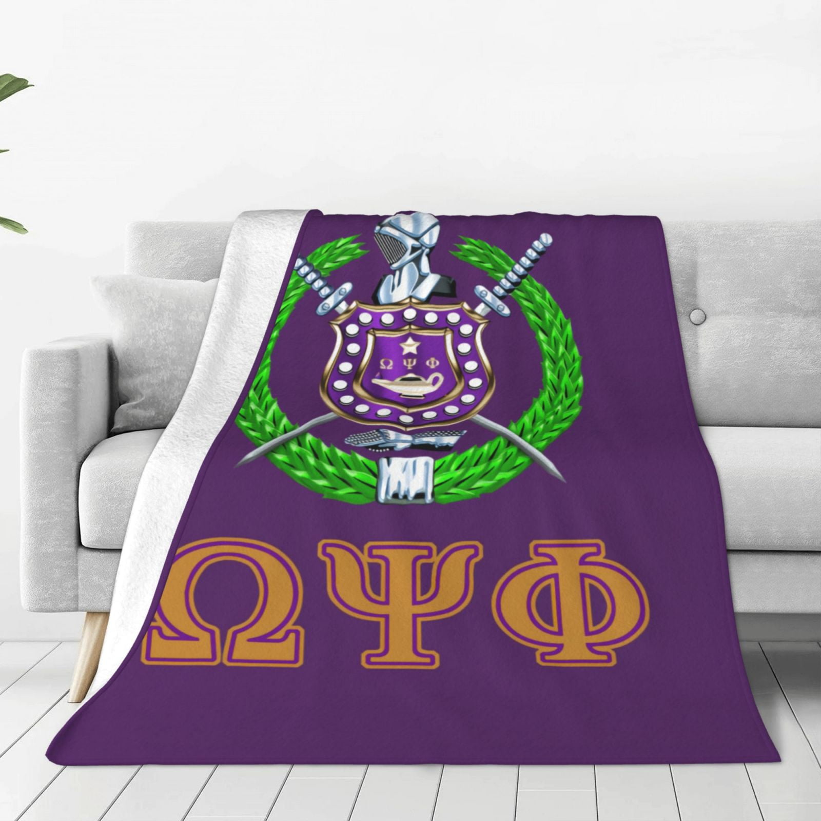 Omega Psi Phi Fraternity Paraphernalia Blanket 80x60,Throw Blanket ...