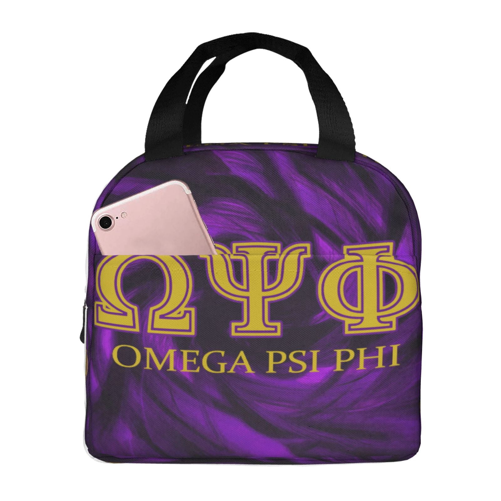 Omega Psi Phi Fraternity Paraphernalia Lunch Bag/Lunch Box/Double Sided Pattern Design Lunch ...
