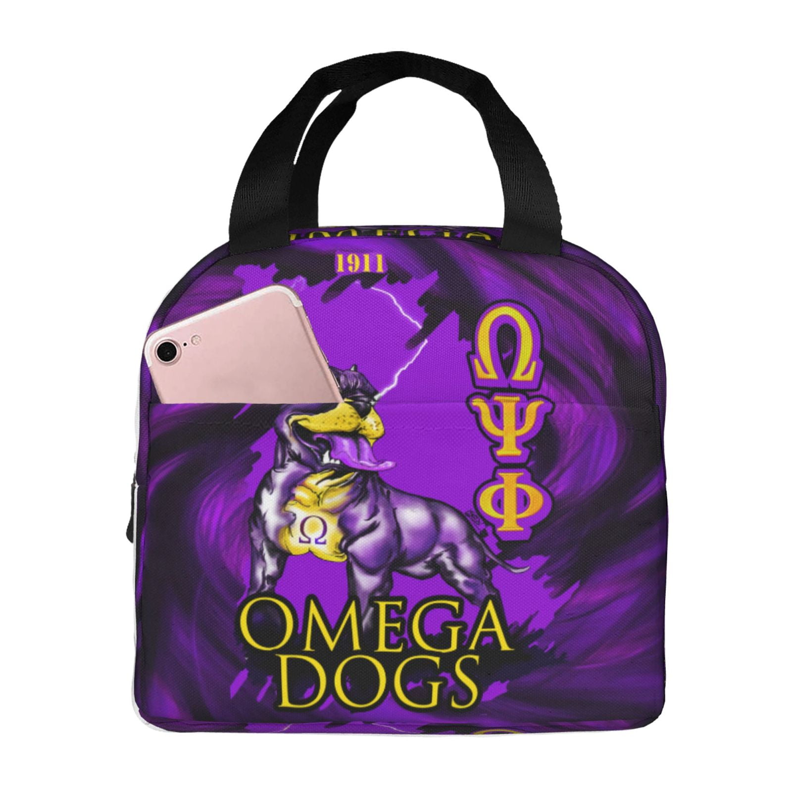 Omega Psi Phi Fraternity Paraphernalia Lunch Bag/Lunch Box/Double Sided ...