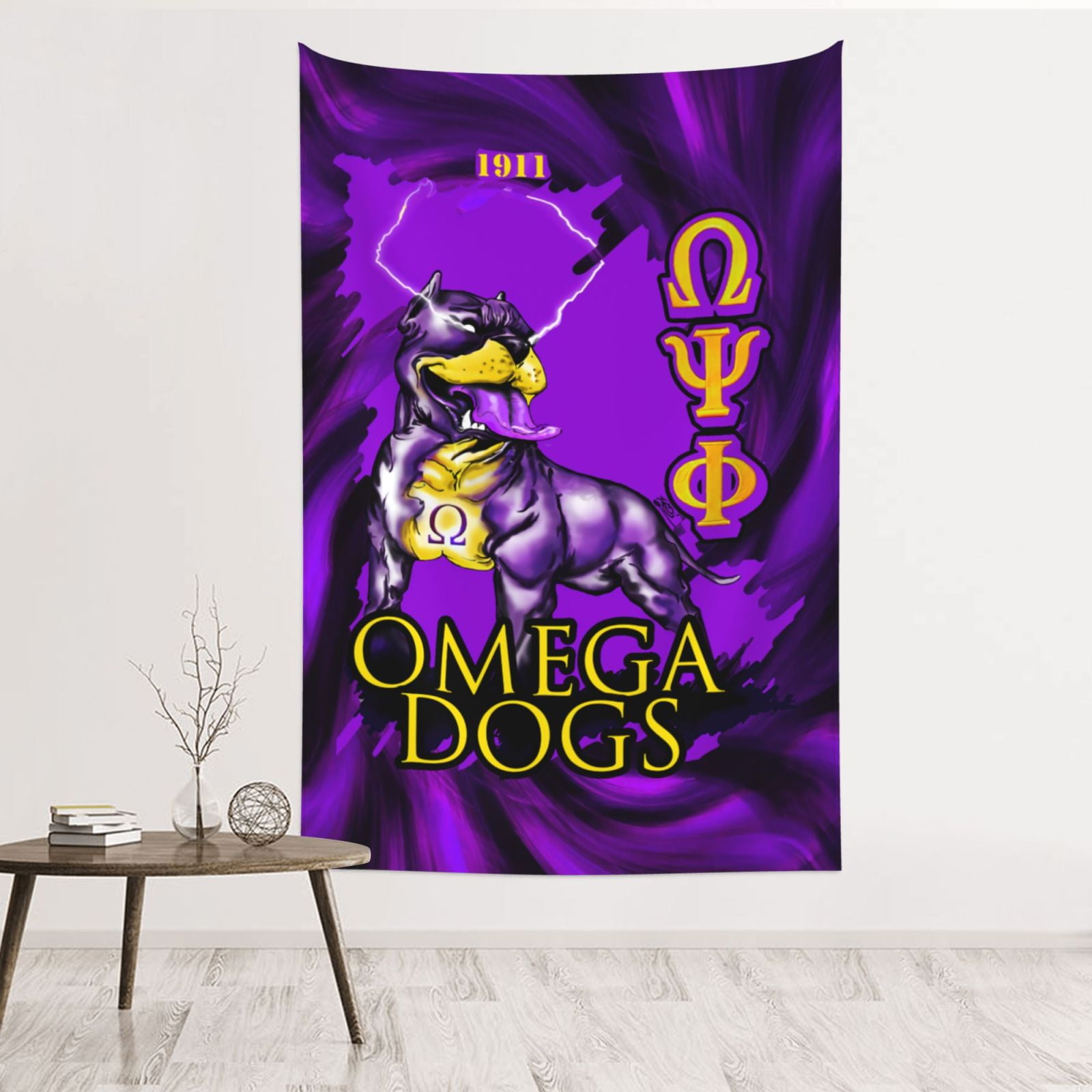Omega Psi Phi Fraternity Paraphernalia Tapestry Flag Print Wall Hanging ...