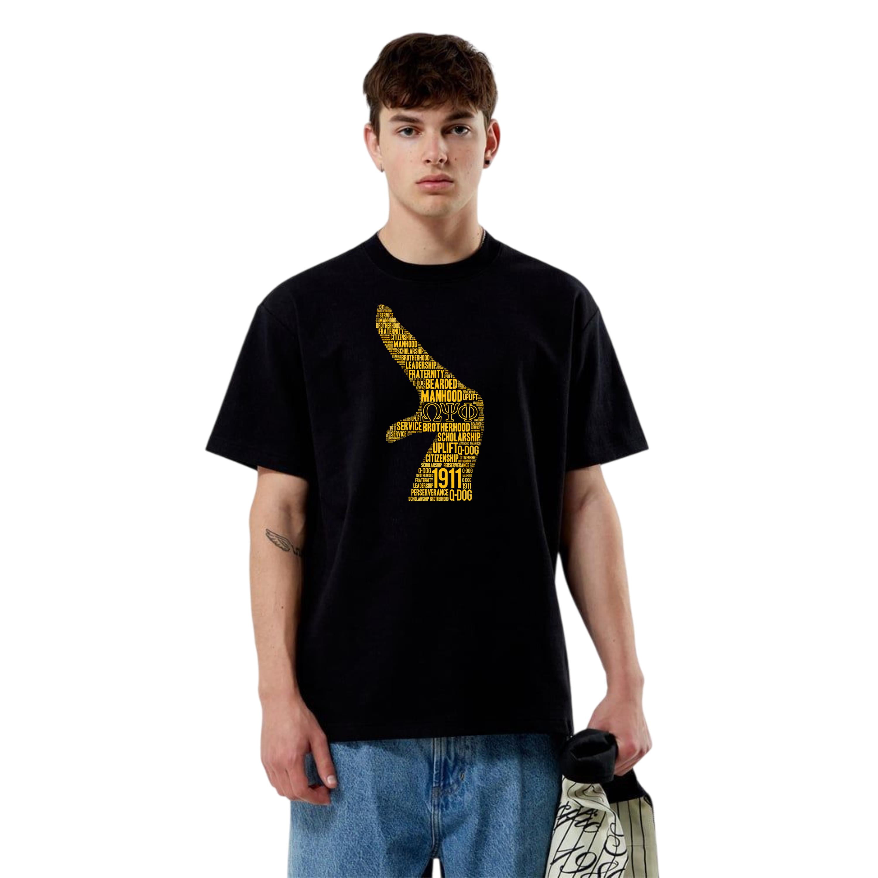 Omega Psi Phi Hand Sign Frat Brotherhood T-Shirt, for men & women, up ...