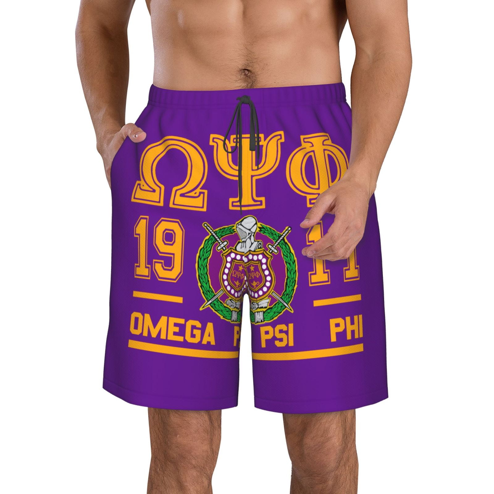 Omega-Psi Phi Men's Short Pajama Pants Super Soft Lounge Sleep Shorts ...