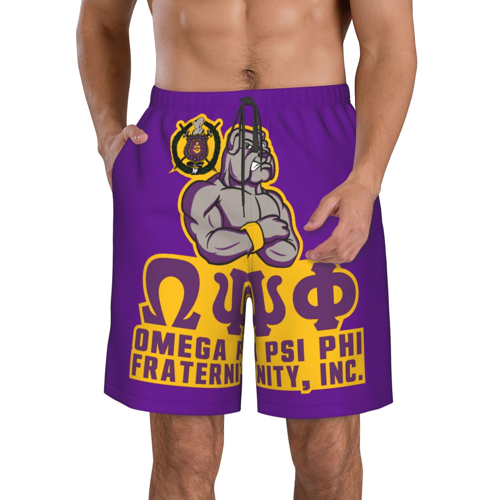 Omega Psi Phi Men's Short Pajama Pants Super Soft Lounge Sleep Shorts ...