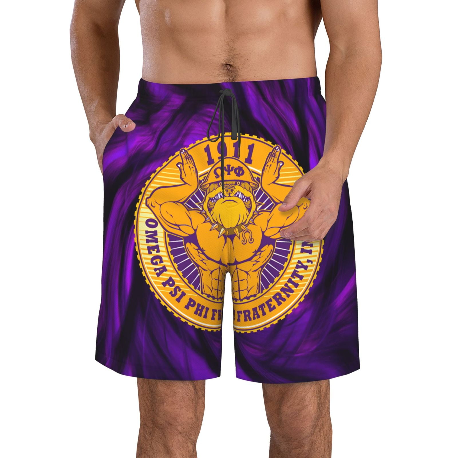Omega-Psi Phi Men's Short Pajama Pants Super Soft Lounge Sleep Shorts ...