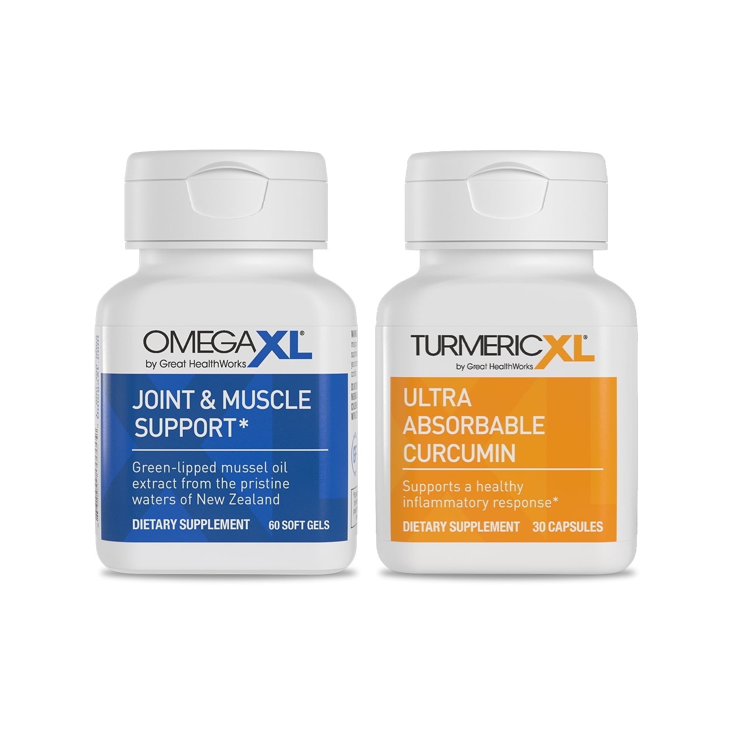 OmegaXL & TurmericXL Essential Fatty Acid Pills for Joint, Muscle ...