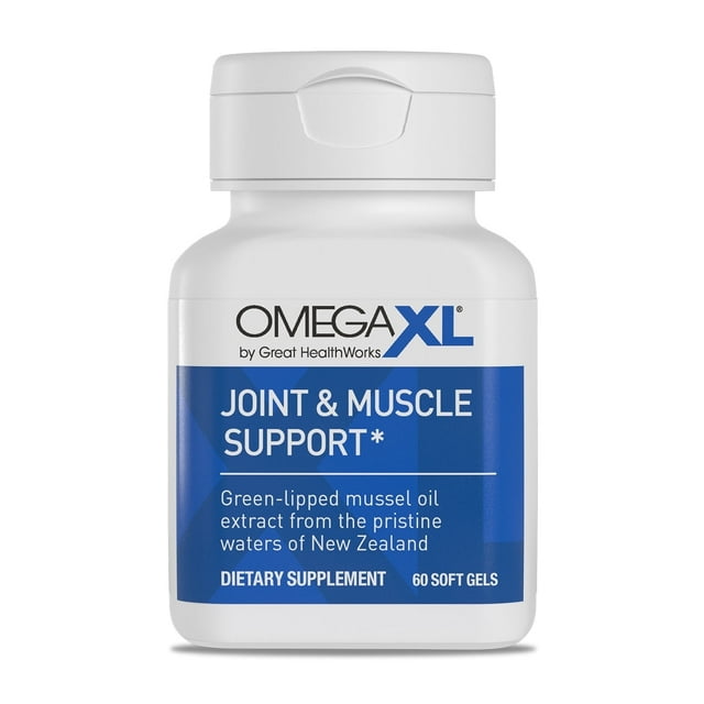 OmegaXL Adult Green-Lipped Mussel Oil Supplement - 60 Easy-to-Swallow ...