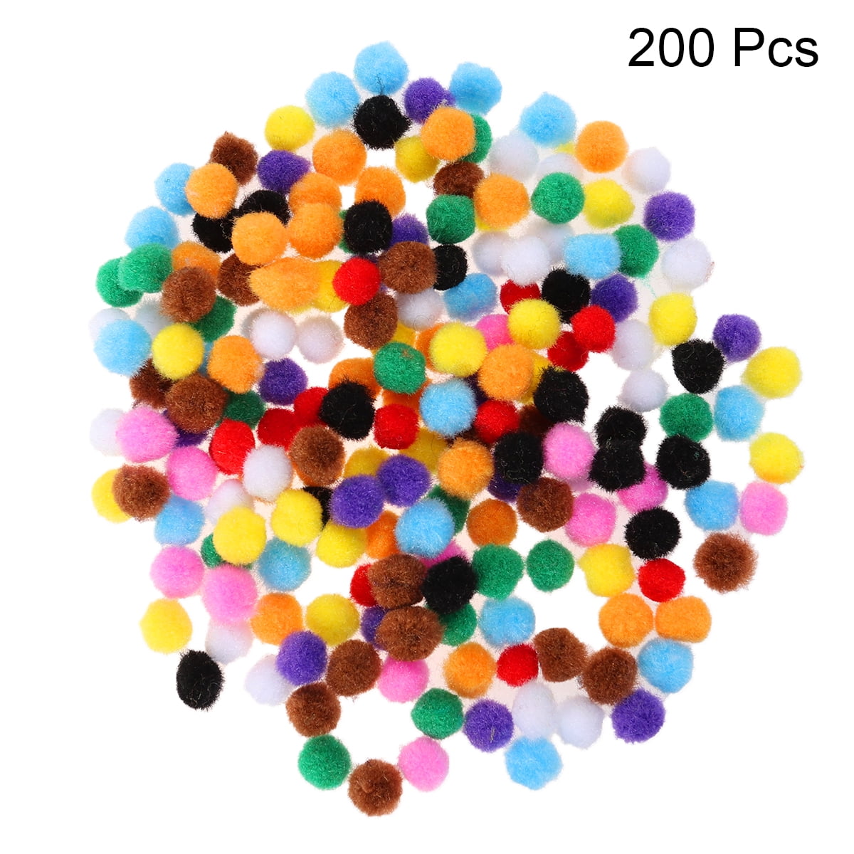 OUNONA 200 Pcs 10 Color Assorted DIY Handmade Plush Balls for ...