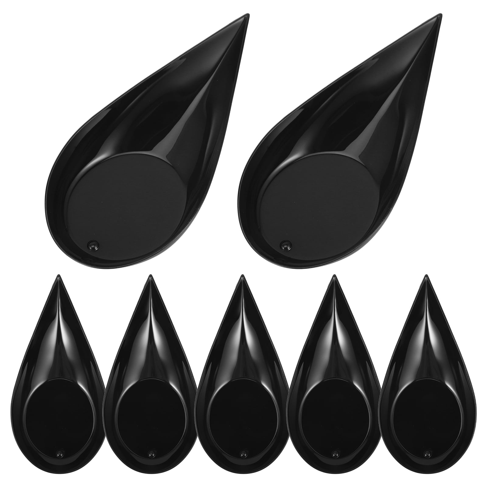 Omeite 100pcs Mini Appetizer Plates Reusable Plastic Spoons Desserts ...