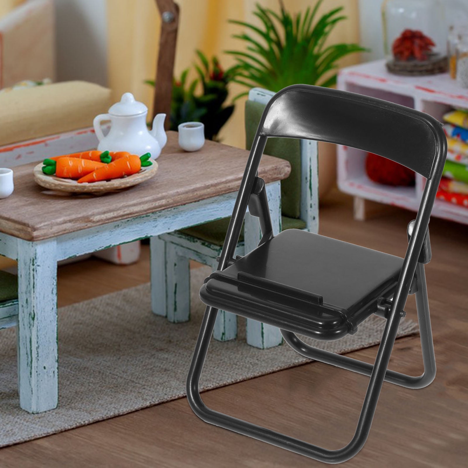 Omeite 12pcs Mini Chair Shaped Phone Holder Dollhouse Folding Chairs ...