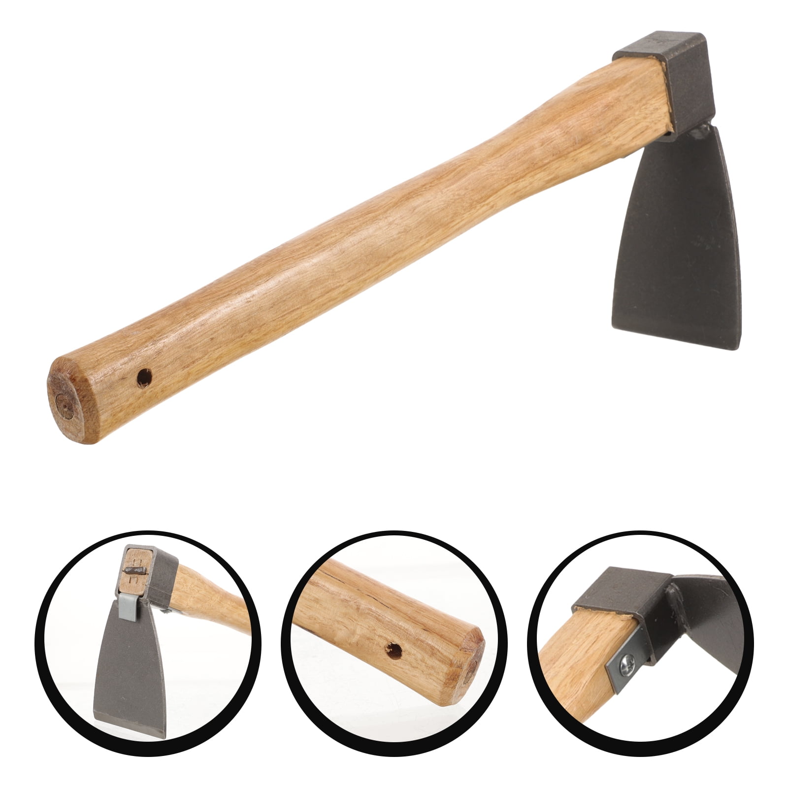 Omeite 15 Inch Garden Tiller Hand Tool Hoe Weeding Planting Gardening ...