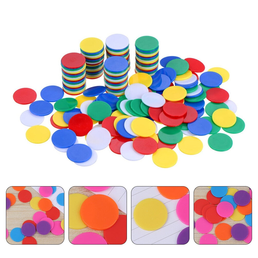 OUNONA Plastic Gambling Chips for Kids Playing Assorted Color High ...