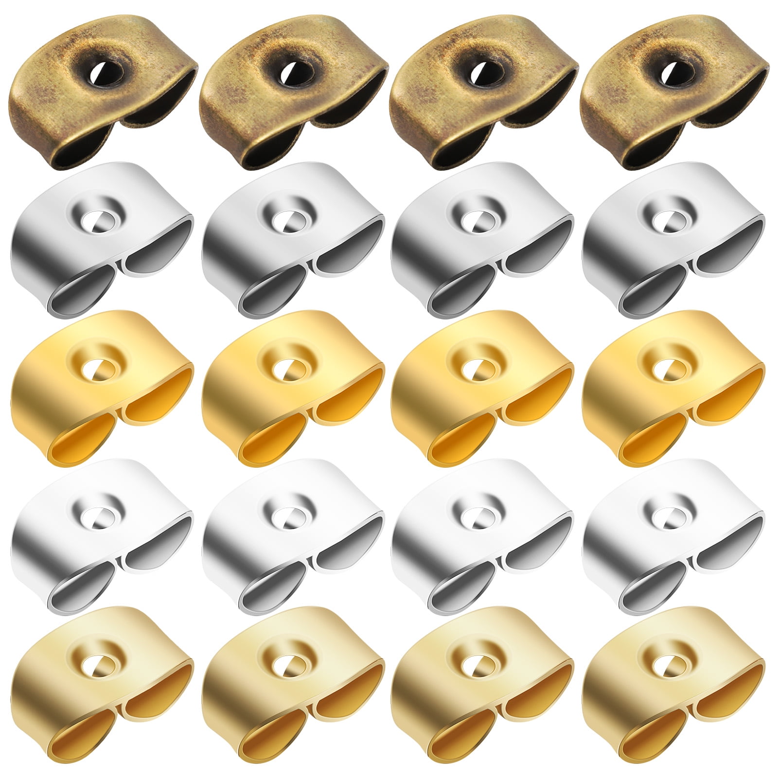 Omeite 20 pairs of replacement safety ear locks for earring backs (5 ...