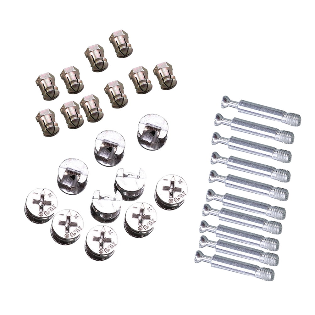 Cam Bolt Nuts for Furniture Use with Stable Connection Silver Color 24 ...
