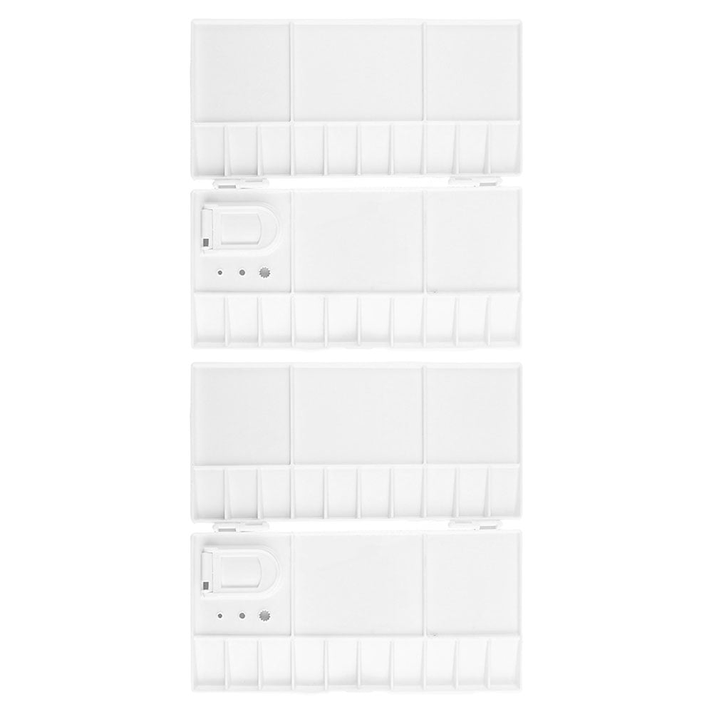 OUNONA White ABS Paint Box for Home with 2 Pcs Easy to Clean Watercolor ...