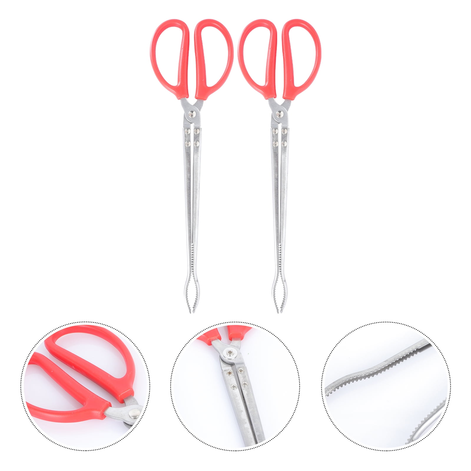Omeite 2pcs stainless steel garbage tongs garbage clamp snake picking ...