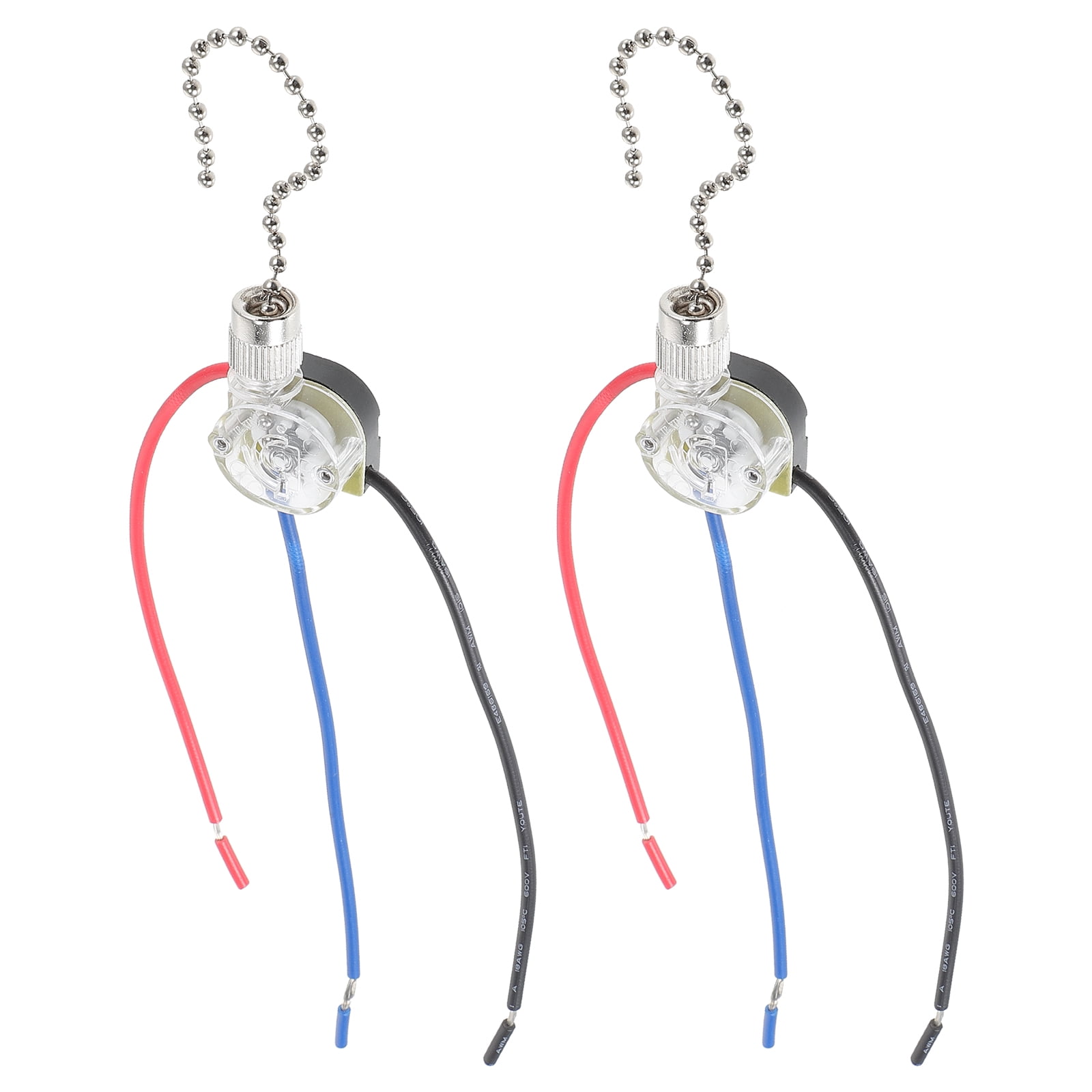 Omeite 2pcs three-wire translucent zipper switch three-wire pull switch ...