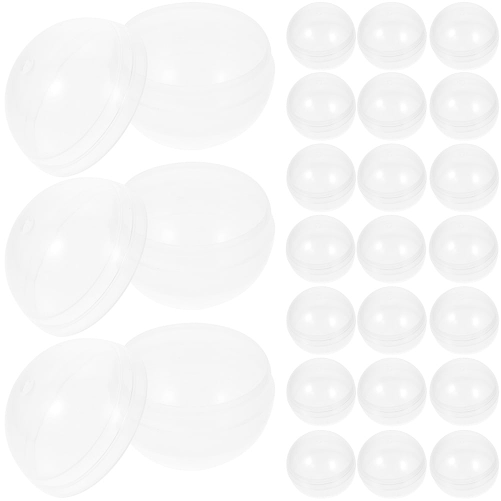 NIYANGLE Fillable Capsules Balls Fillable Balls Transparent Plastic ...
