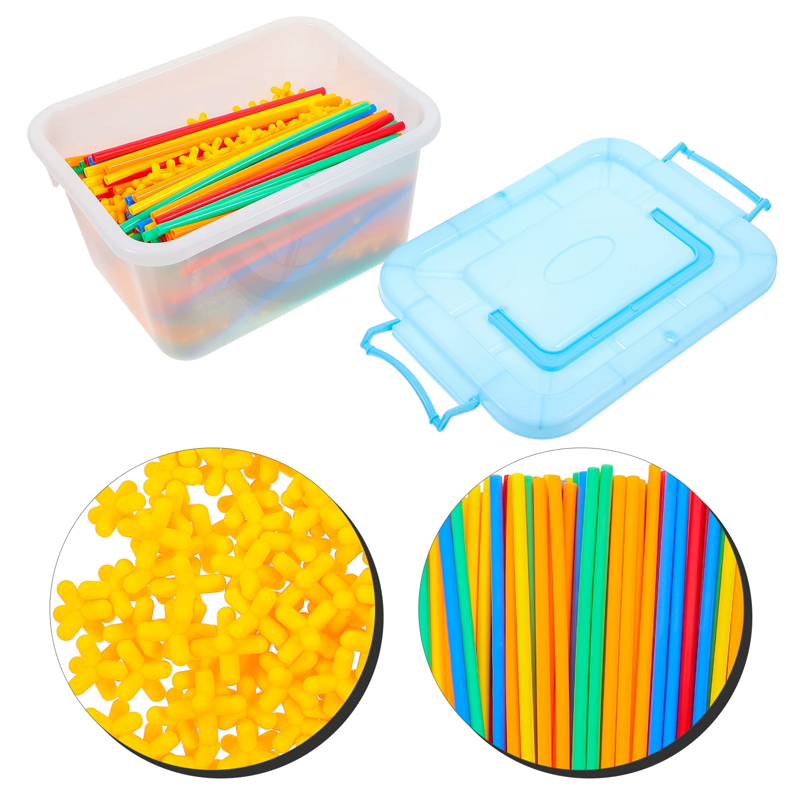 Omeite 4D space straw splicing assembly building blocks (400 boxes (200 ...