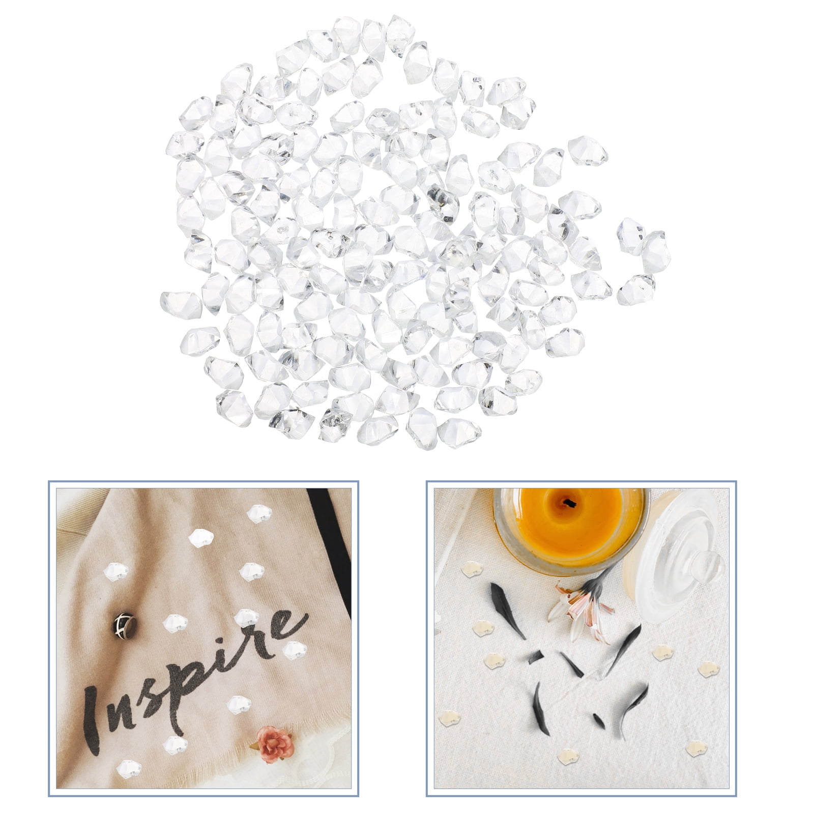 OUNONA 1 Set of Fake Ice Cubes Irregular Design Acrylic Ice Cubes Fake ...