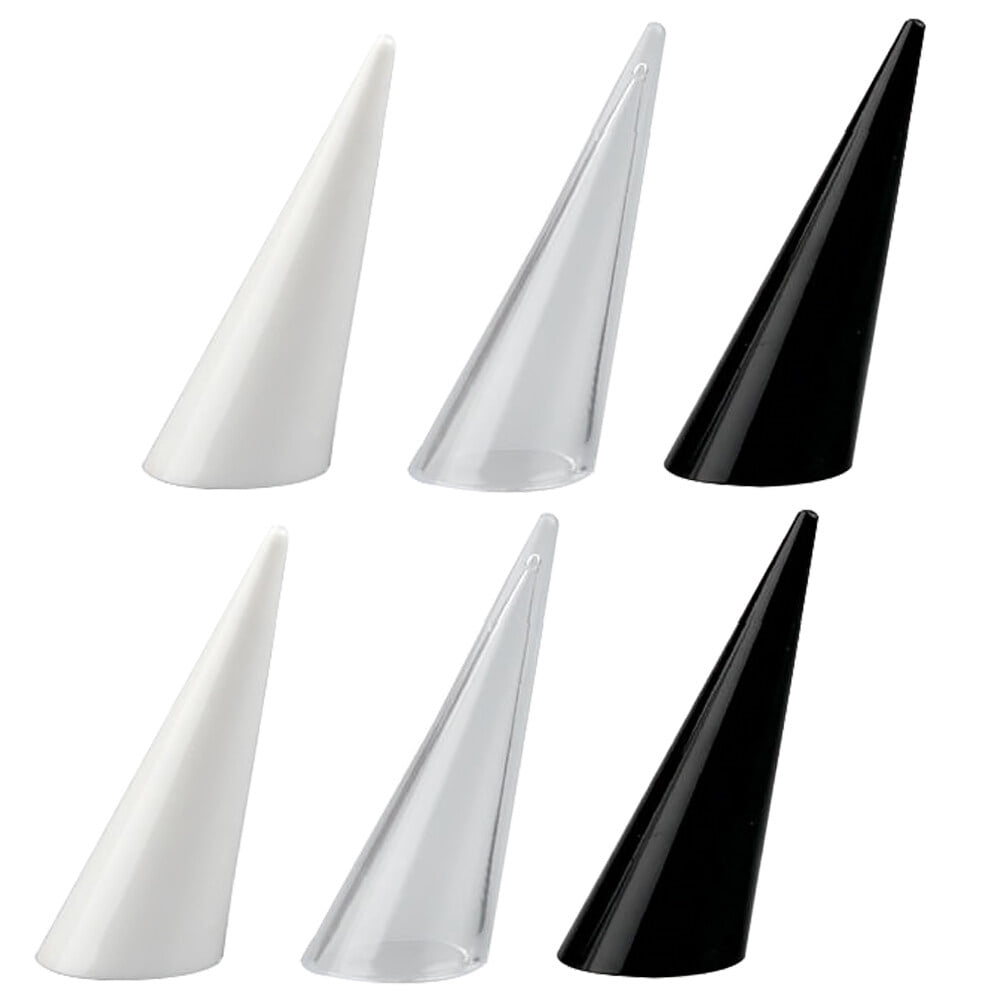 Omeite 6pcs Finger Ring Display Racks Cone Shape Ring Holders Chic Ring ...