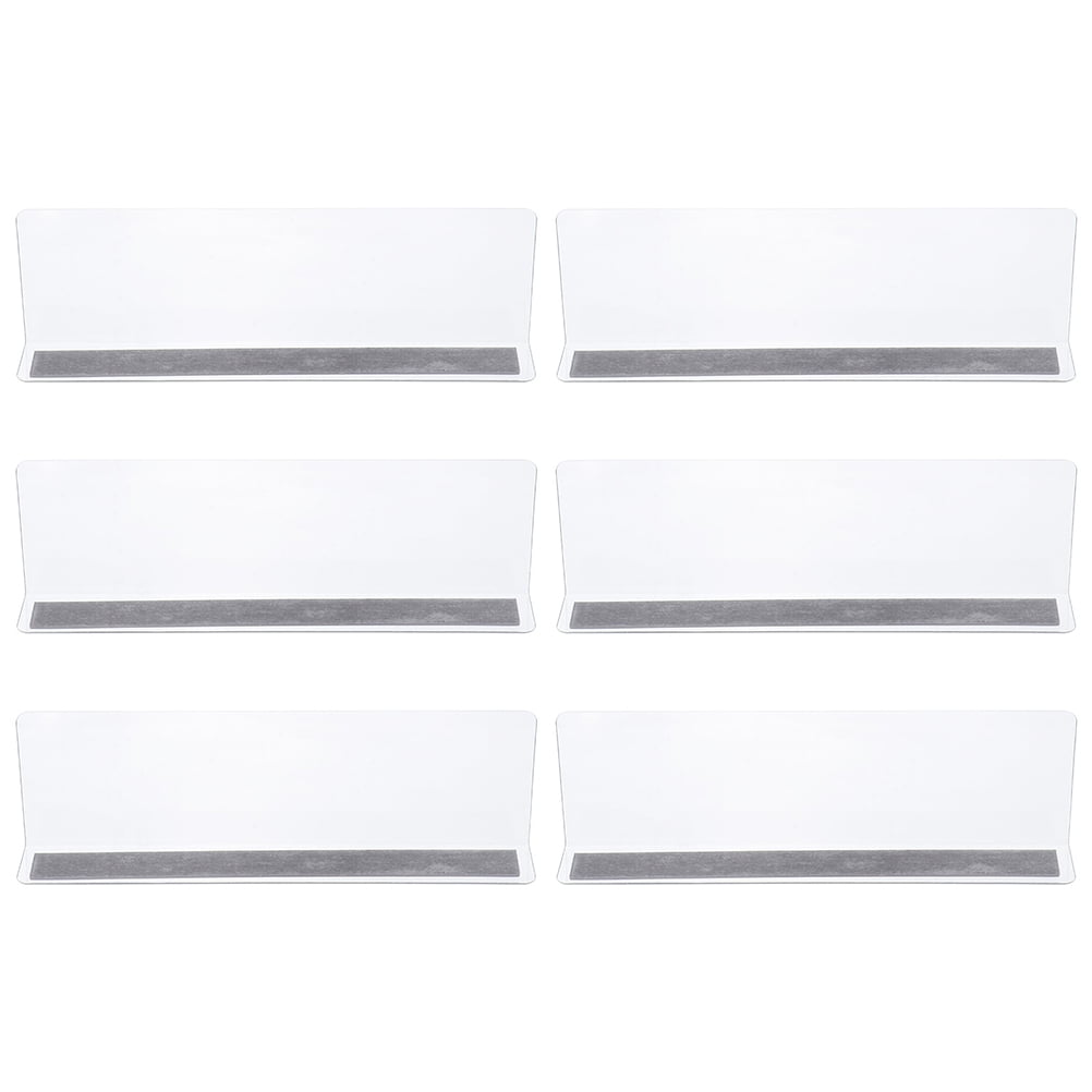 Omeite 6pcs Transparent Shelf Separators Magnetic Shelf Organizer ...