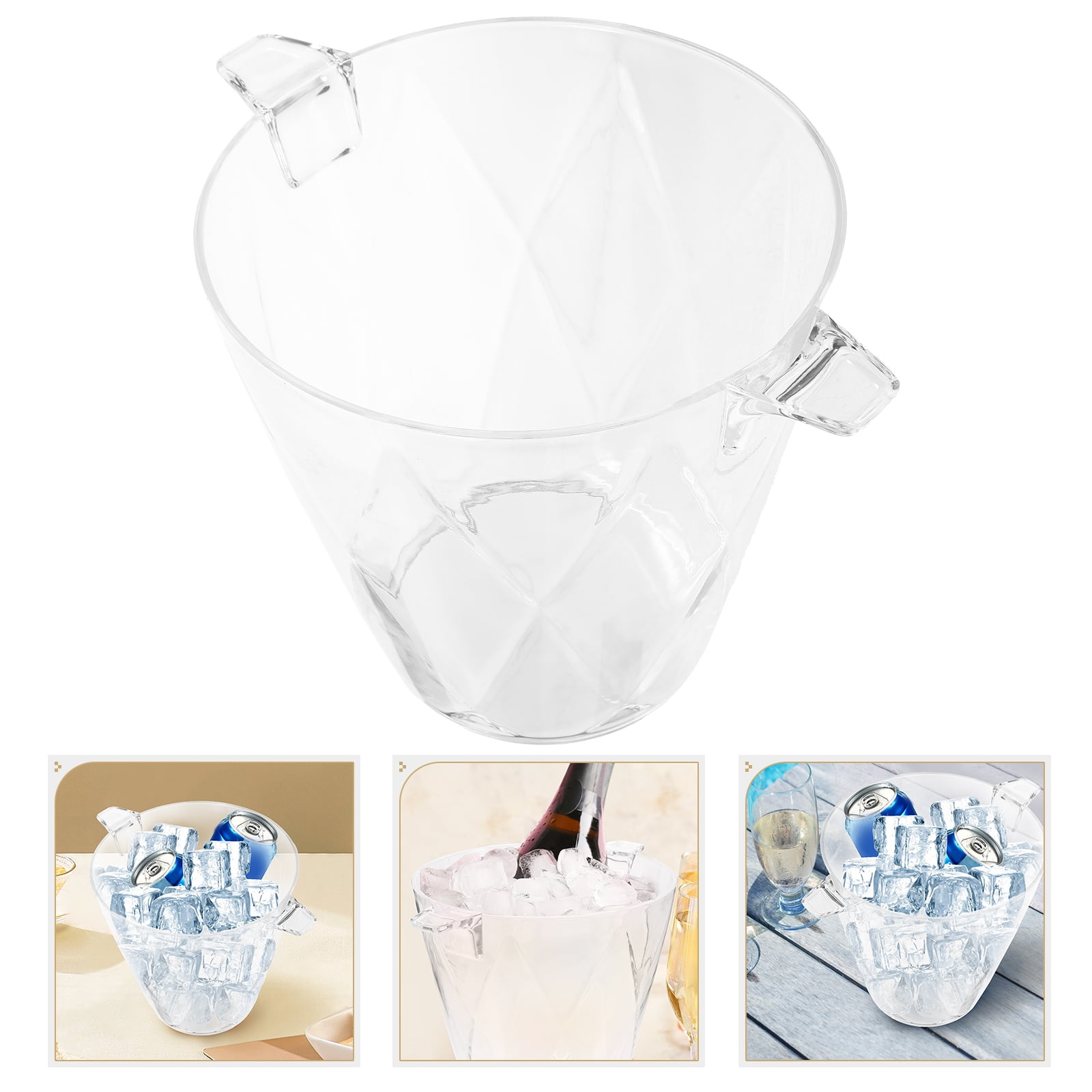 Omeite Acrylic ice bucket champagne bucket bar ktv small ice bucket ice ...