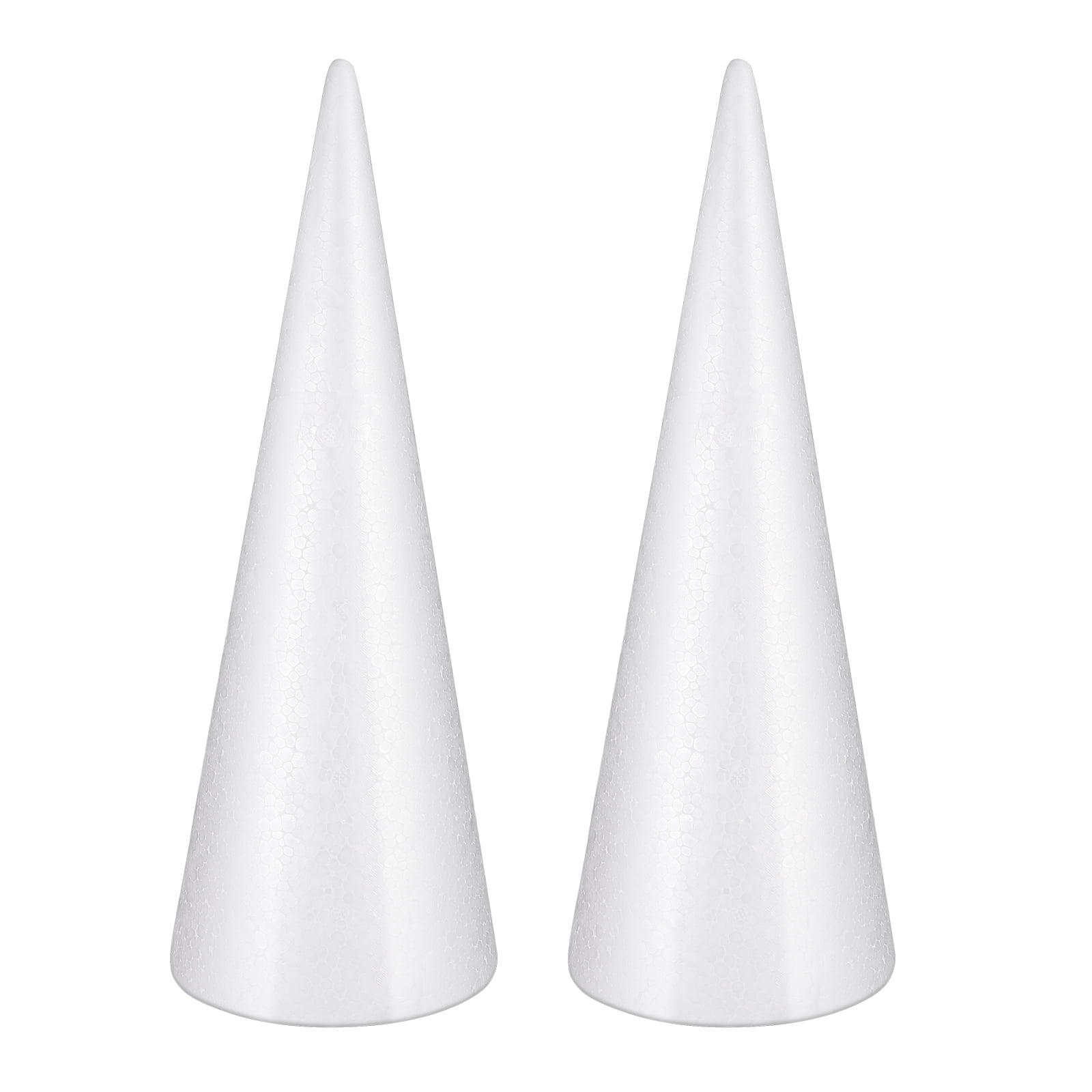 Omeite Amosfun 2pcs White Cones Arts and Crafts Cone Shaped Foams ...