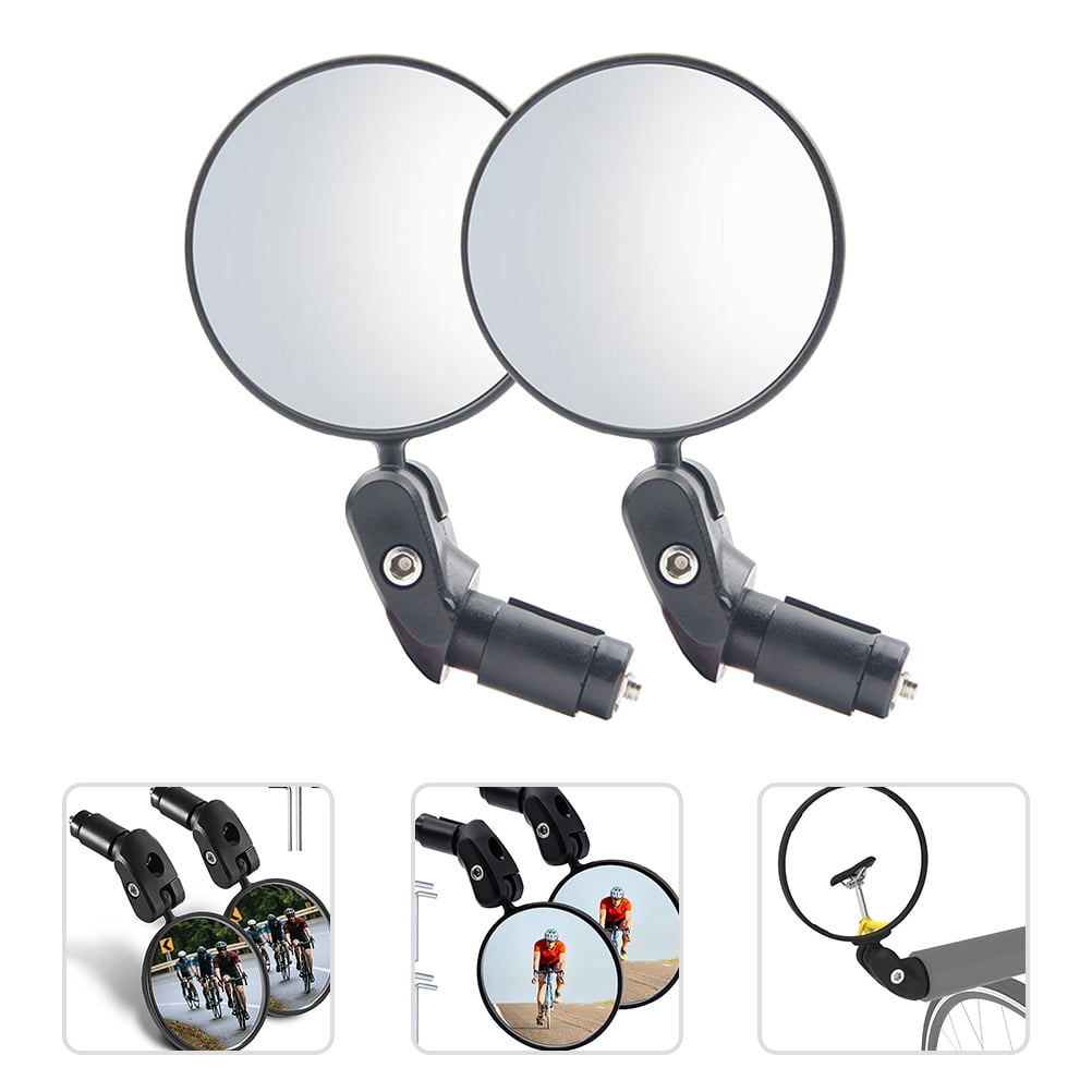 Omeite Bicycle rearview mirror 360 degree rotating large round mountain ...