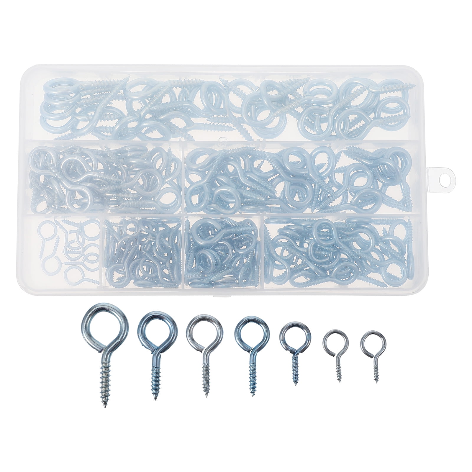 Omeite Blue and white plated self-tapping screw eye hook set (210pcs ...