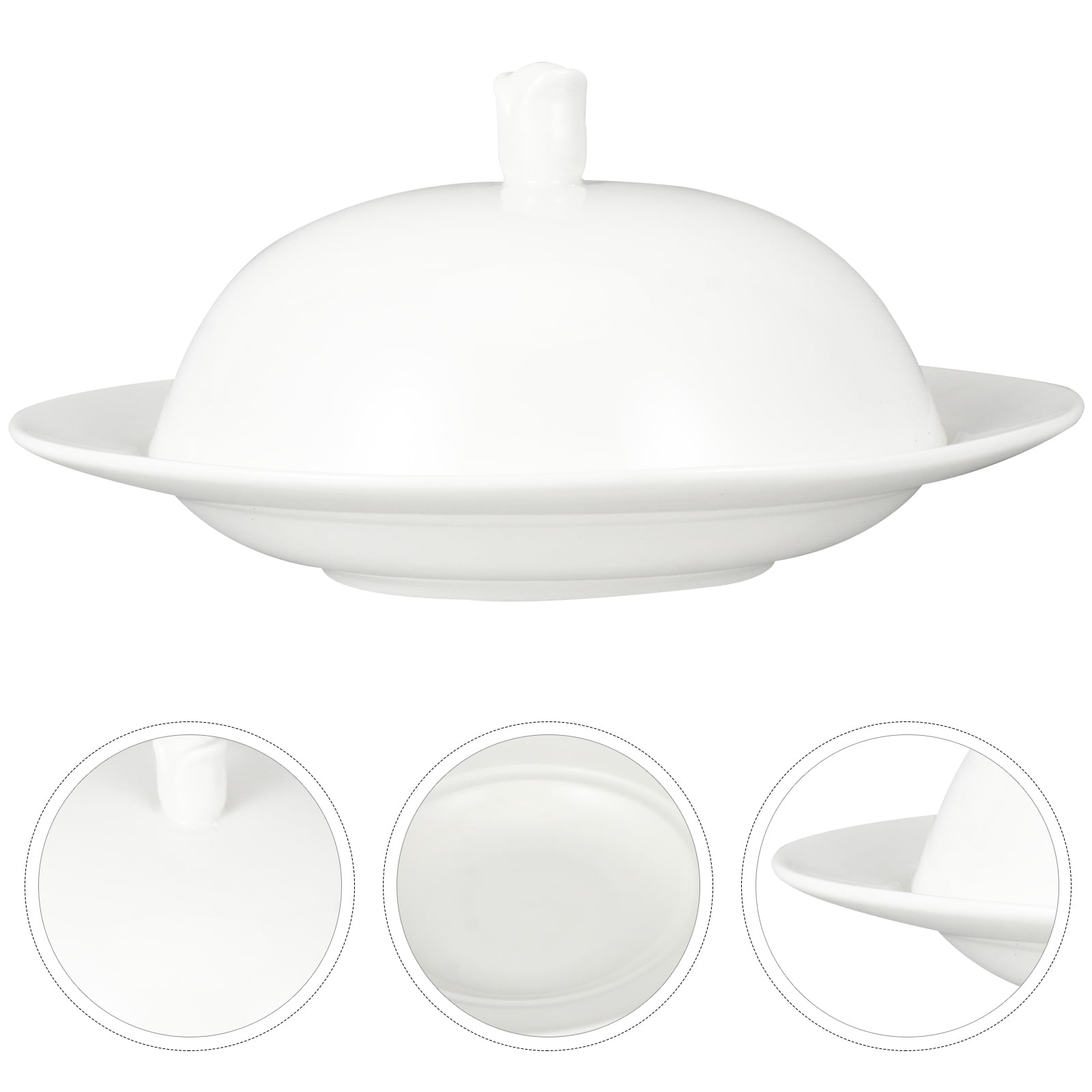 Omeite Ceramic plate with lid for hotel restaurant western food (8-inch ...