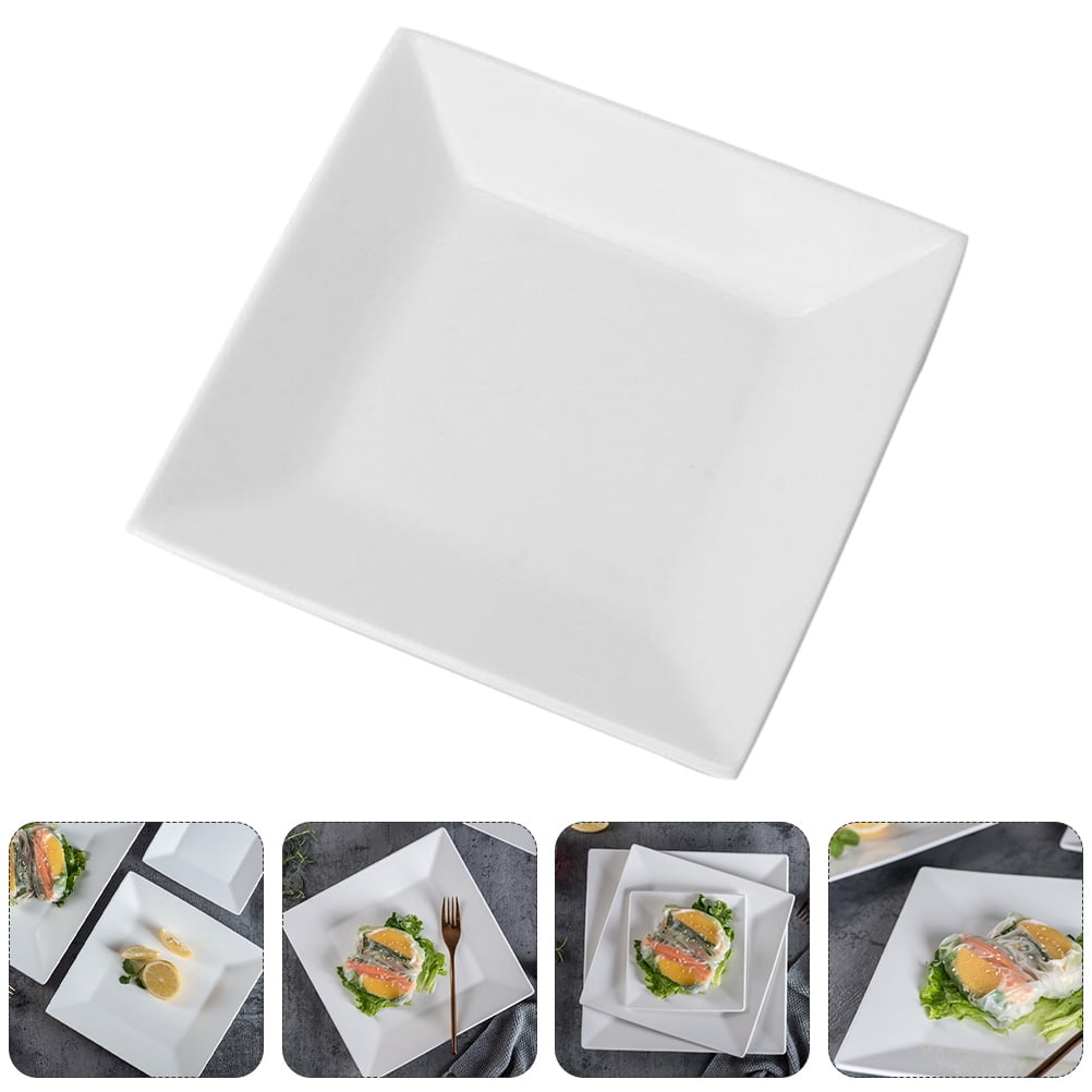 Omeite Ceramic square plate for home use, sushi, steak, pasta, western ...