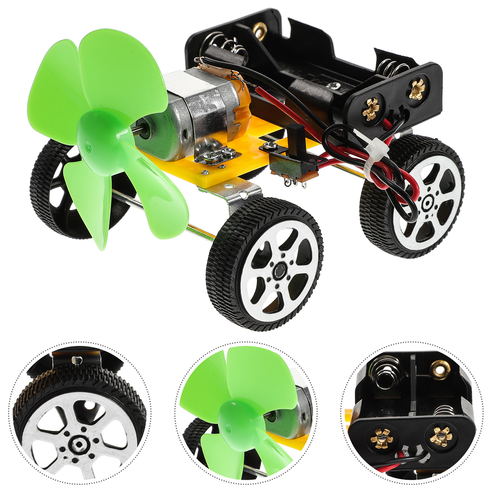 Omeite DIY Mini Wind Power Car Technology Production Children's Toy ...