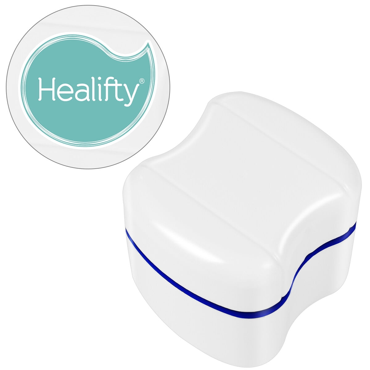 Omeite Denture Storage Box Denture Box Blue - Walmart.com
