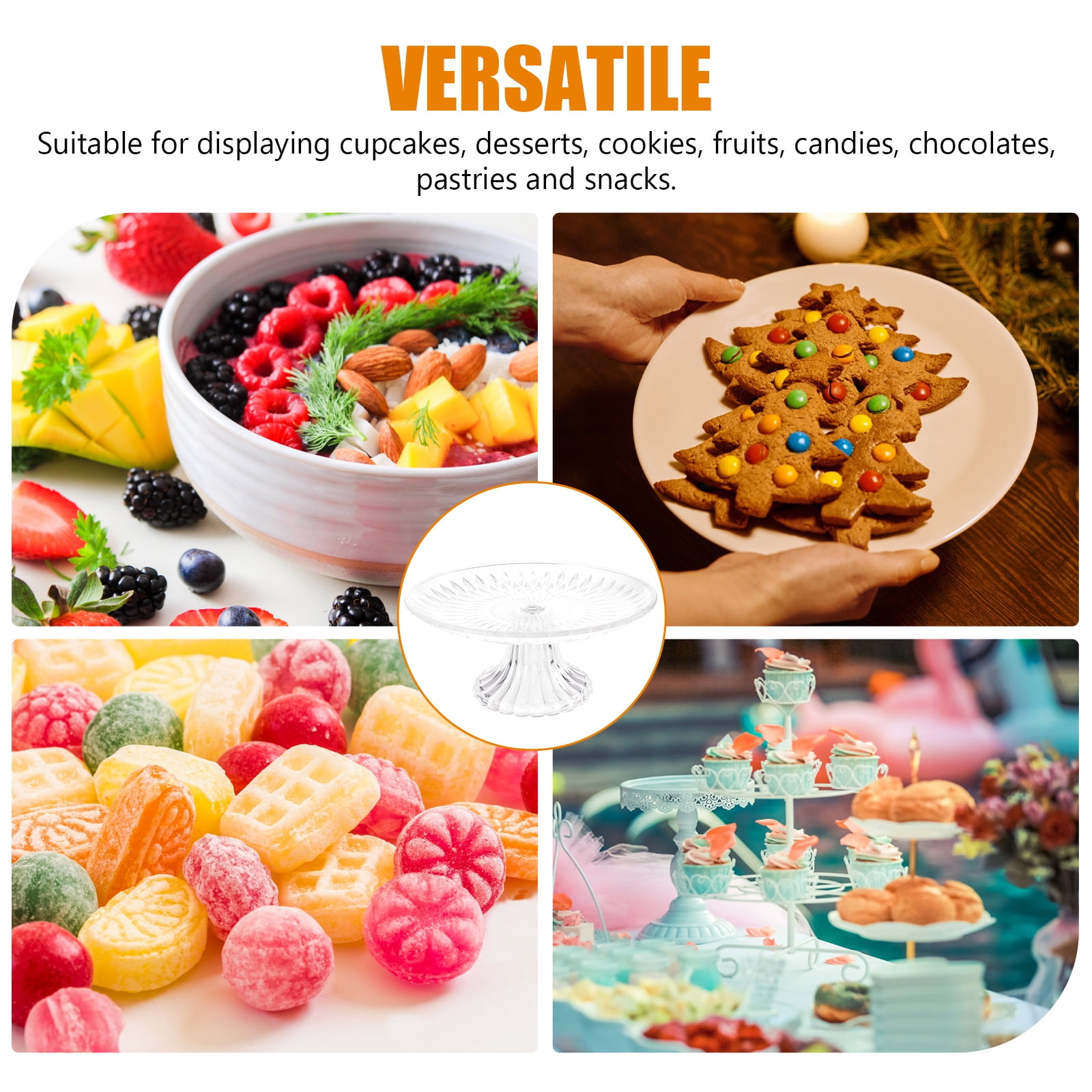 Omeite Dessert table layout tea cake sushi display tray 2pcs Lotus ...
