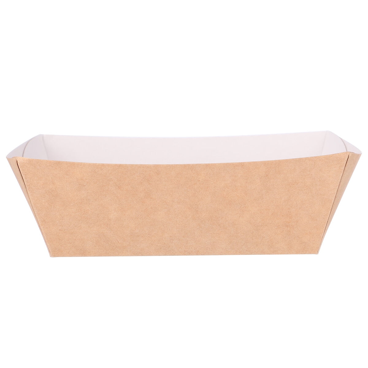 OUNONA Kraft Paper Food Serving Tray with Boat Shape Design for Snacks ...