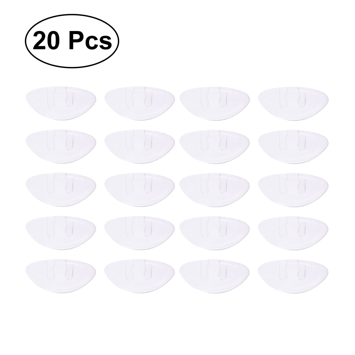Omeite Double-hole plug-in silicone nose pads 10 pairs/pack transparent ...