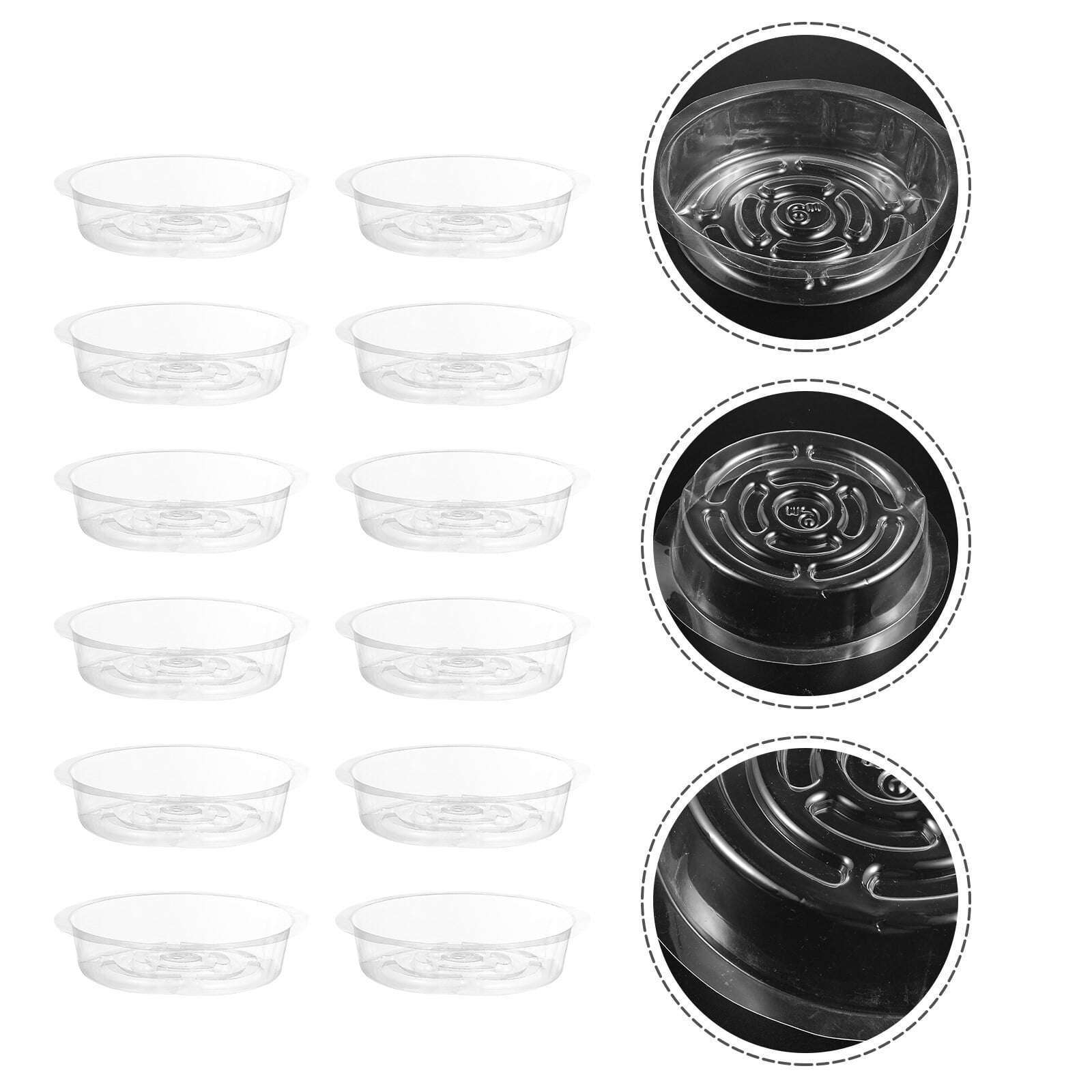 Omeite Gardening PET plastic flower pot holder round saucer (6 inches ...
