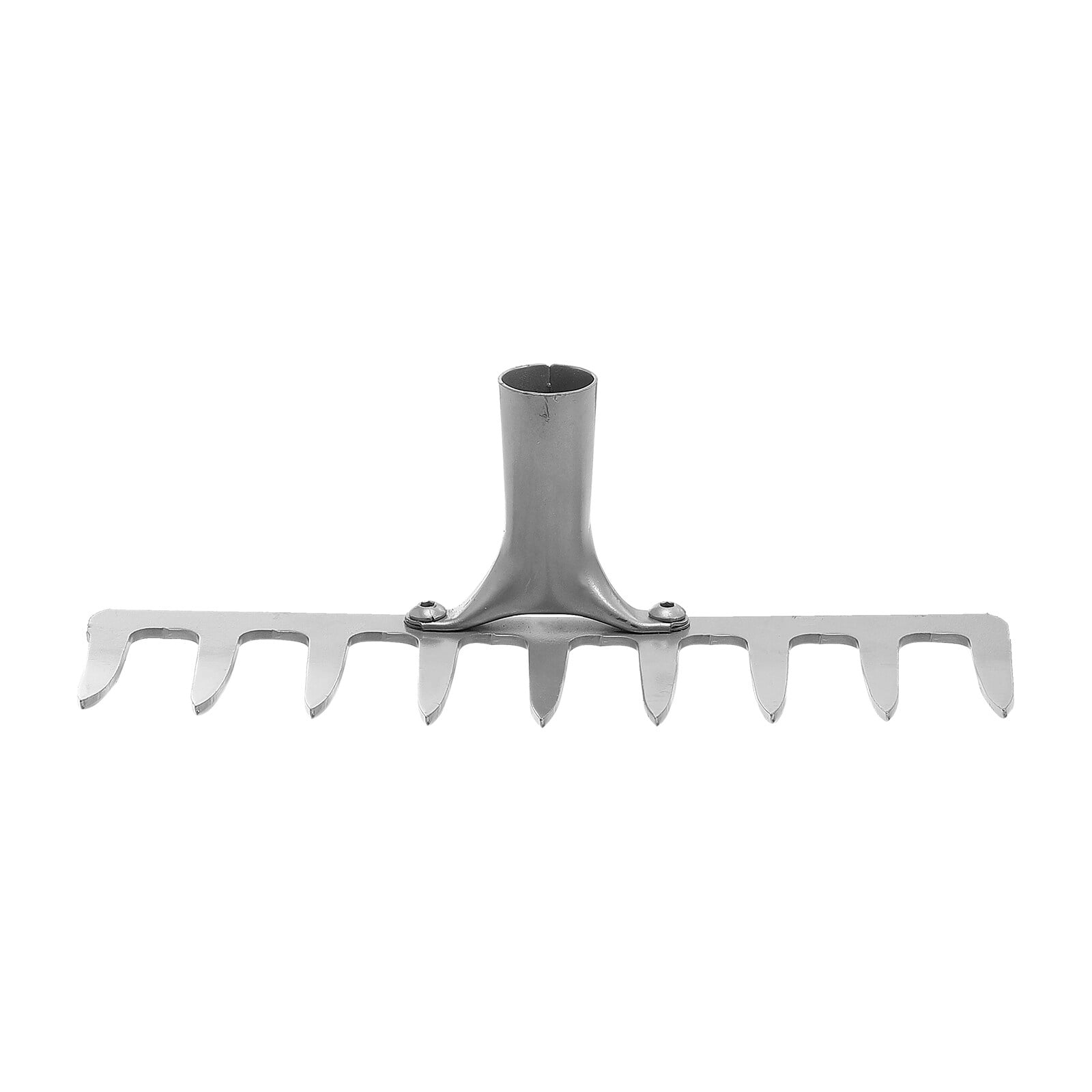 Omeite Gardening rake, grass rake, silver thick nine-tooth rake (9 ...