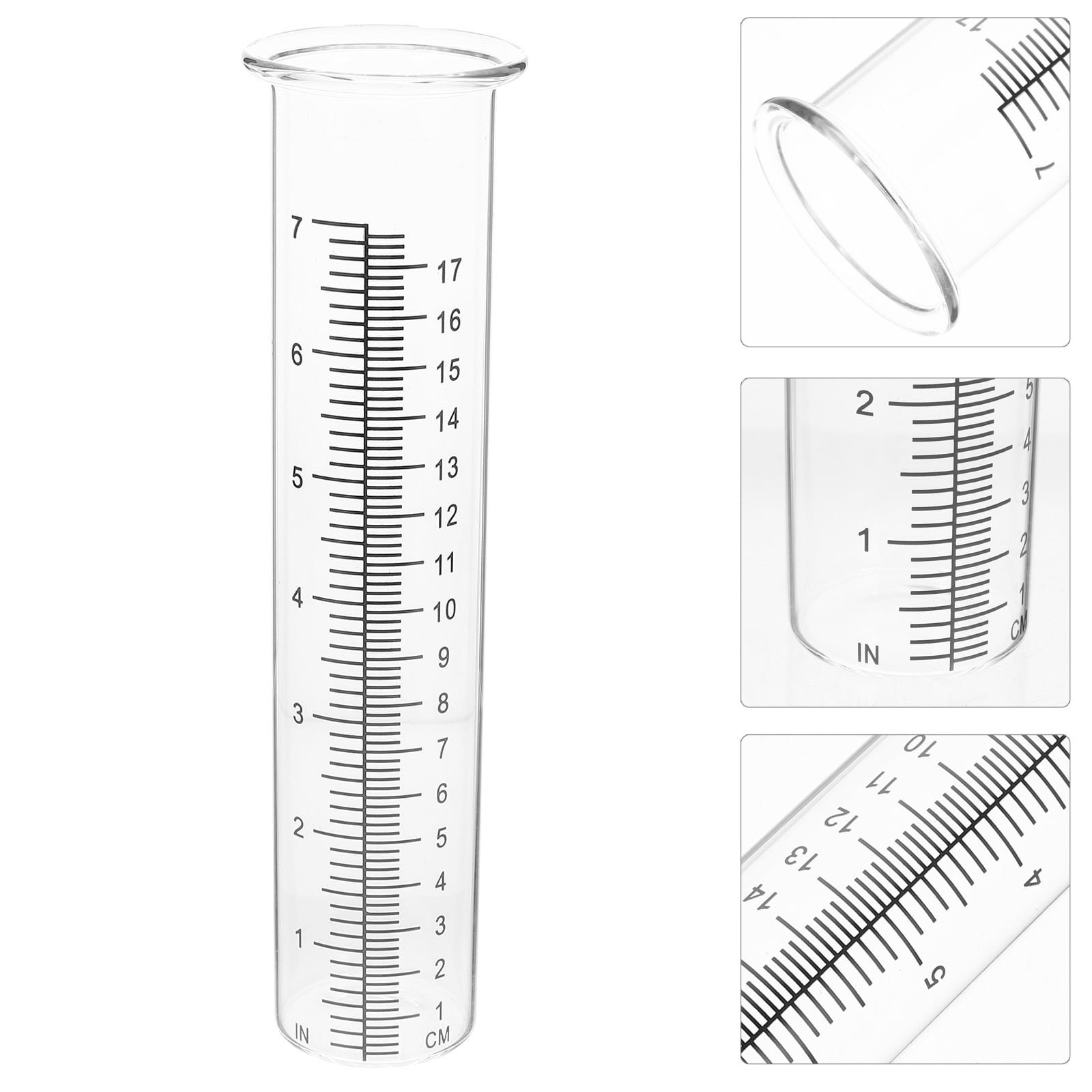 Omeite Glass rain gauge graduated test tube Rain gauge test tube (7in ...