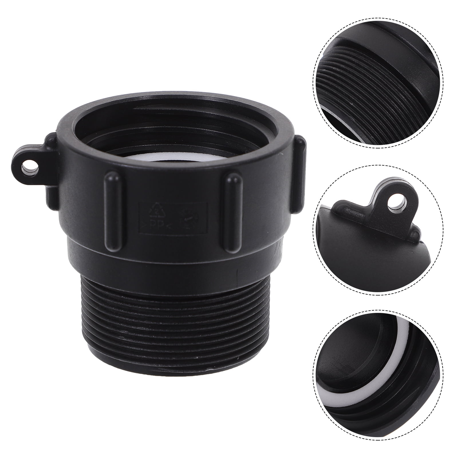 Omeite Heavy Duty 275 Gallon Tank Tote Connector with Washer 2" Female ...