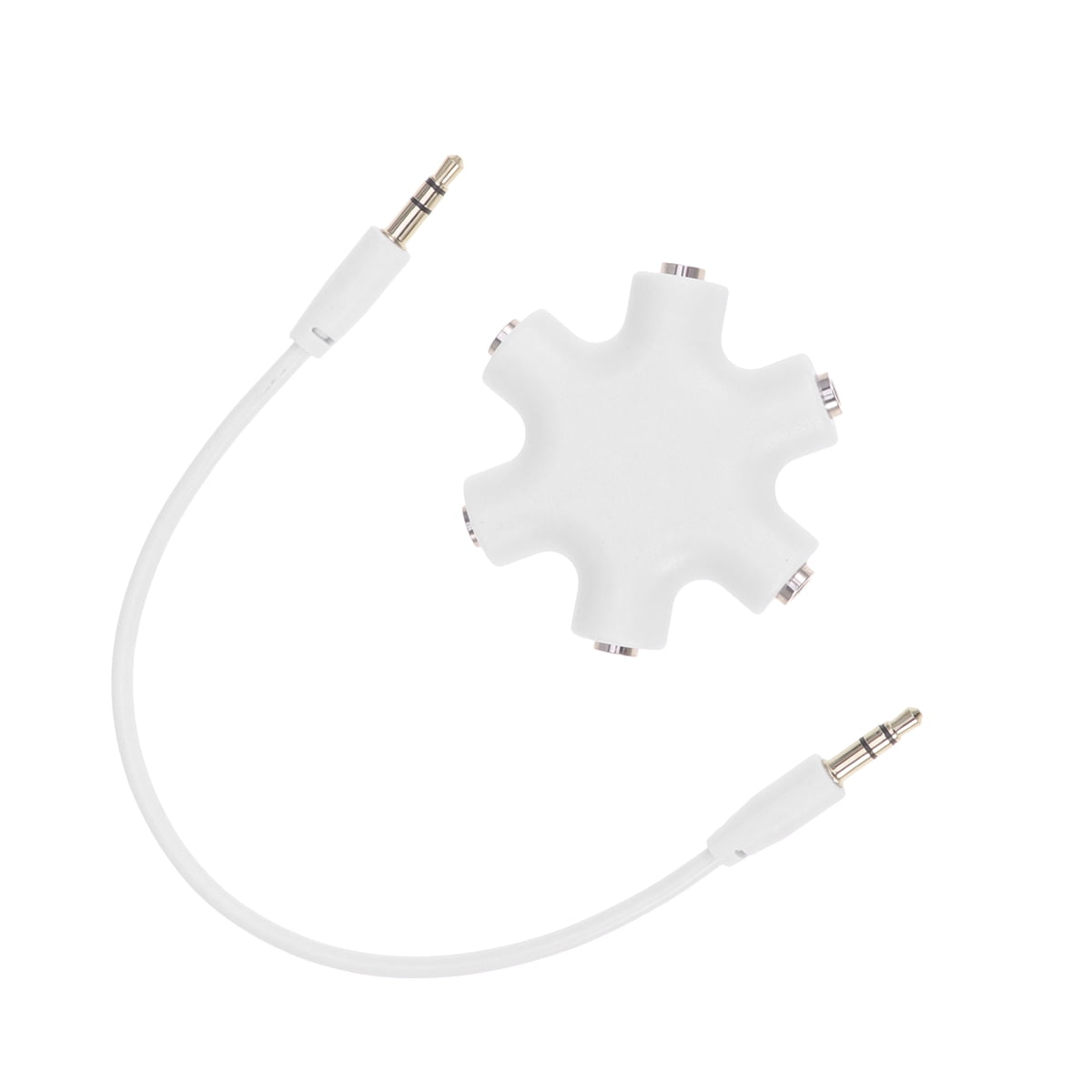 Omeite Hexangular Headphone Jack Splitter 5 Way 6 Port Female Audio ...