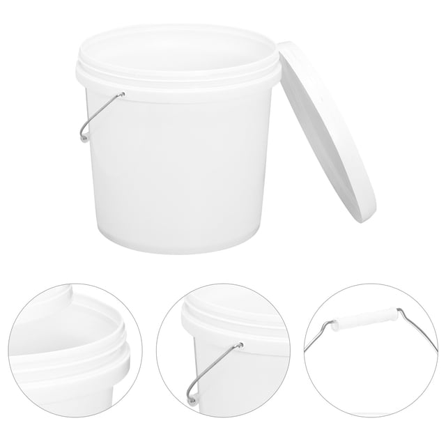 Omeite Home kitchen water bucket pressure cover portable plastic bucket ...