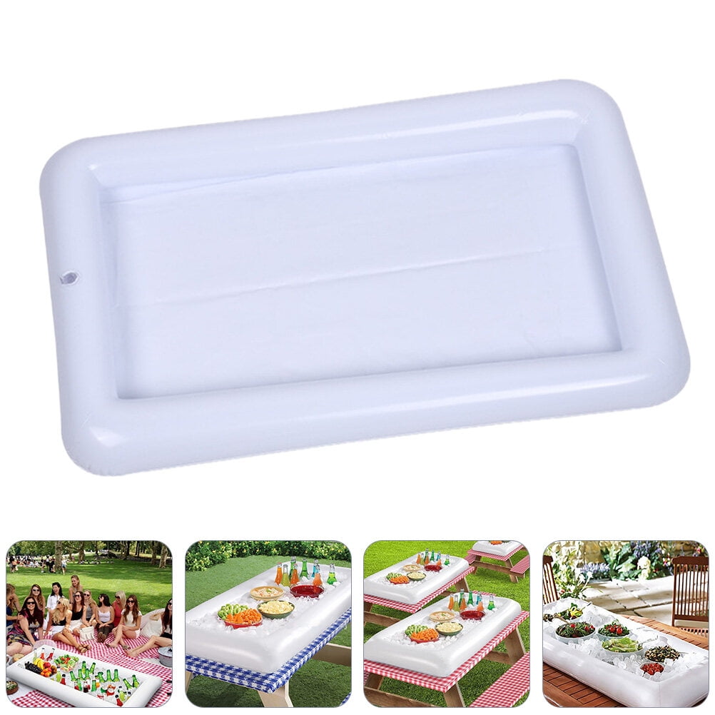 NIYANGLE Bar Table Ice Food Serving Tray White 1Pcs - Walmart.com
