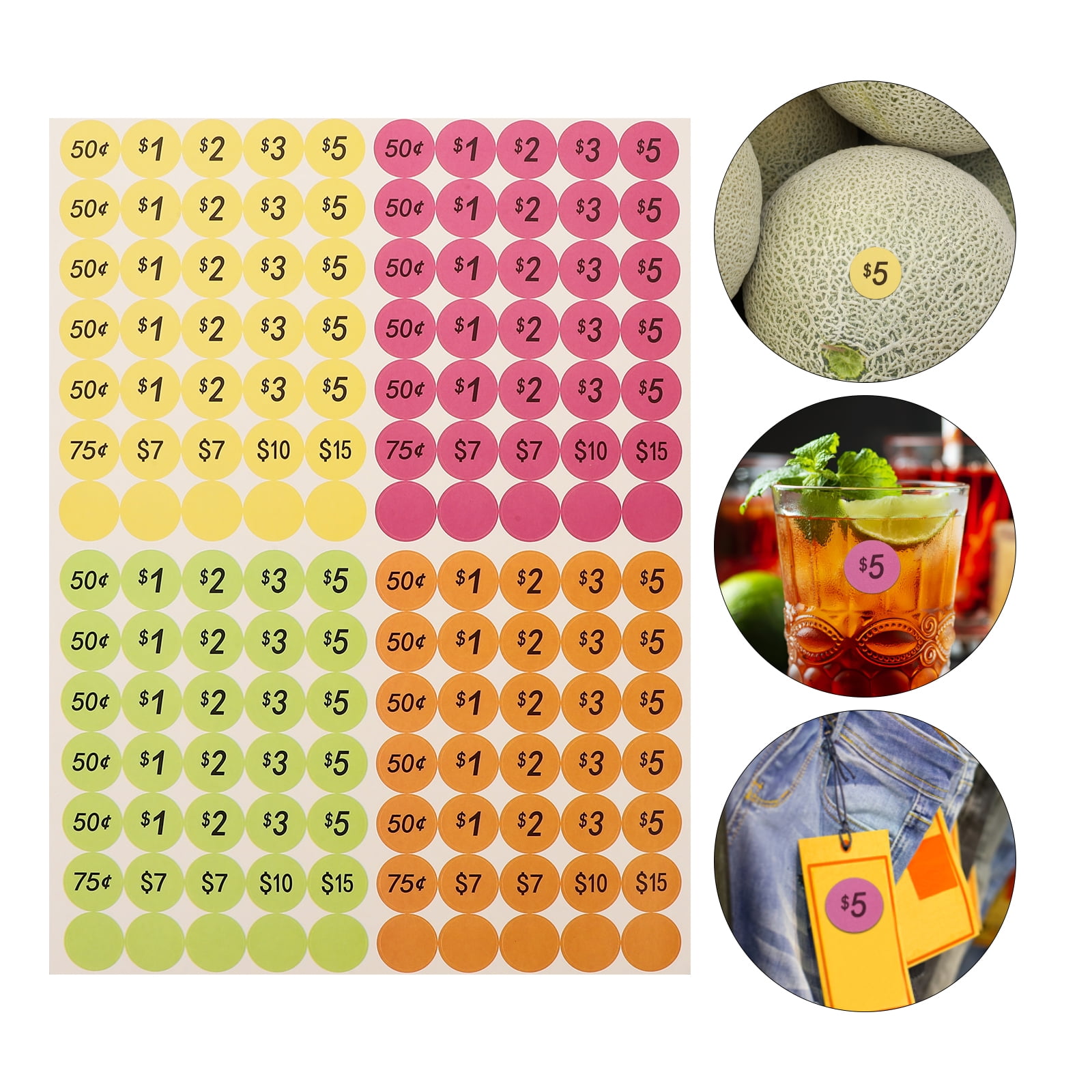 Omeite Pricing Stickers Colored Price Label Stickers (20pcs) - Walmart.com